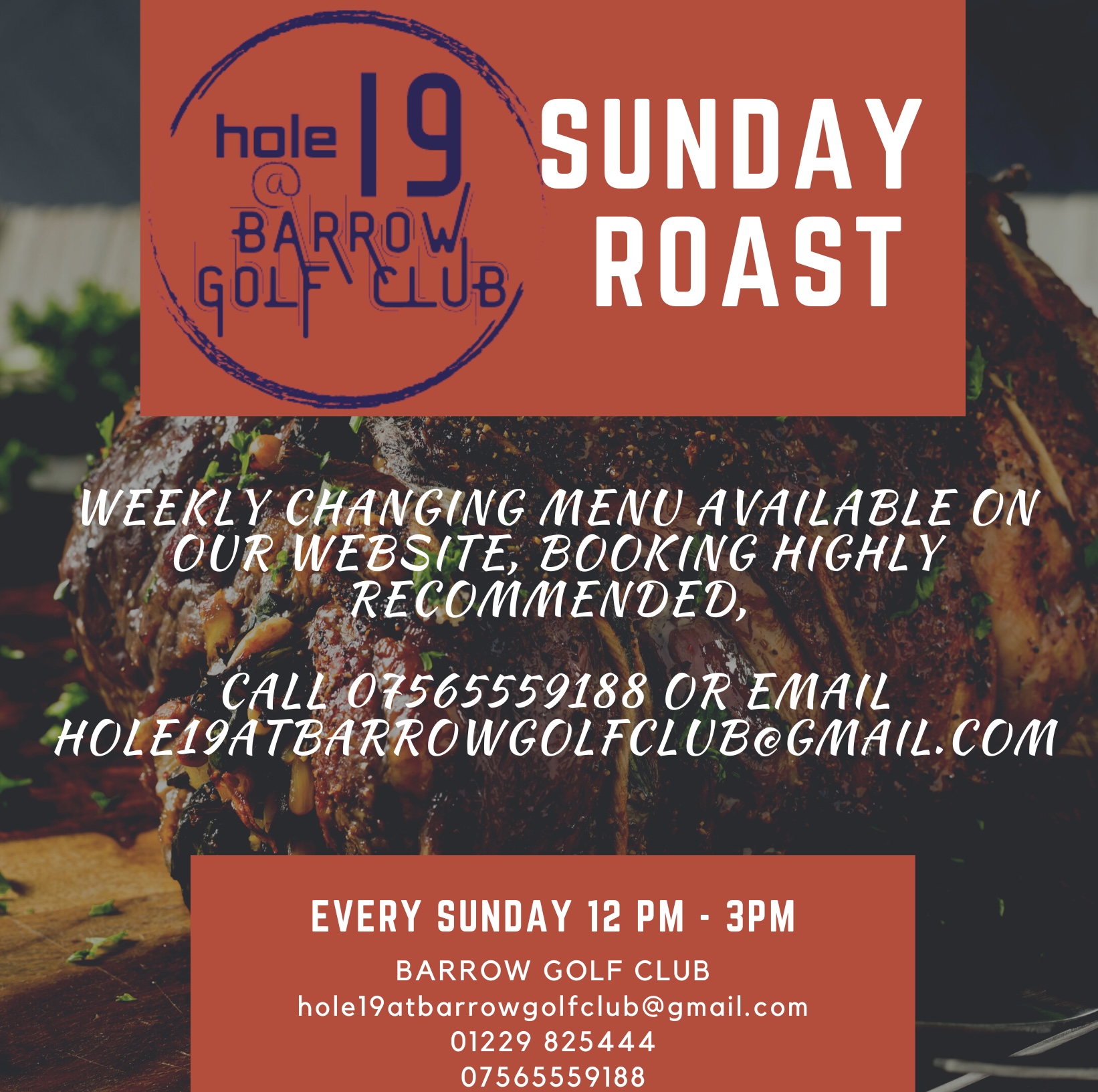 Sunday Lunch - Barrow Golf Club